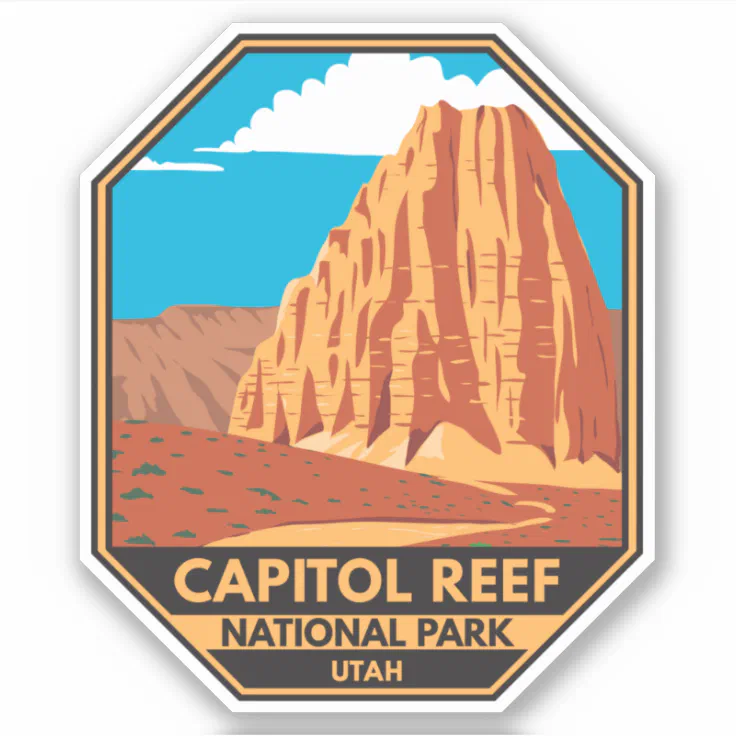Capitol Reef National Park Cathedral Valley Loop Sticker | Zazzle
