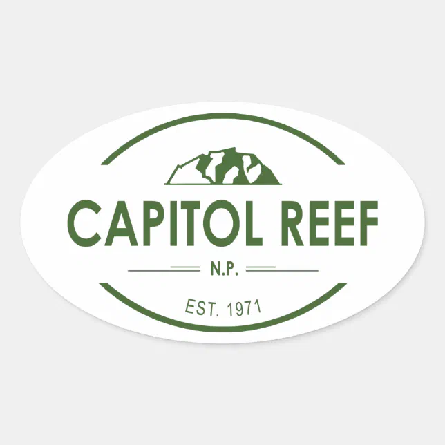 Capitol Reef National Park Oval Sticker | Zazzle
