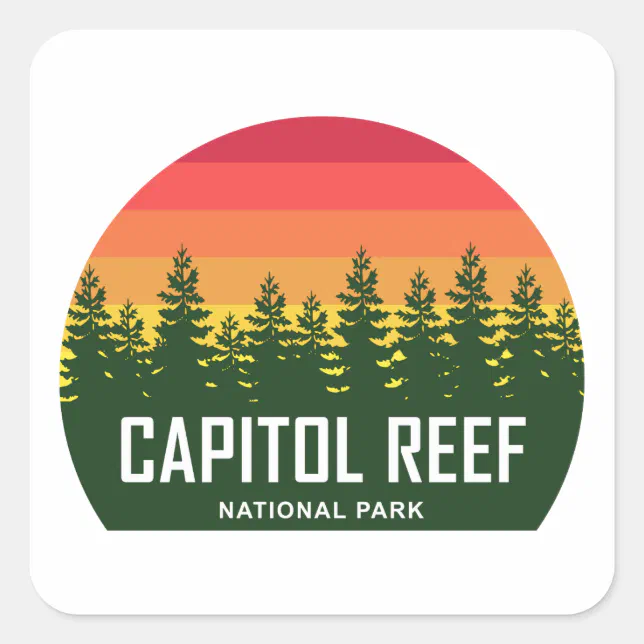 Capitol Reef National Park Square Sticker | Zazzle
