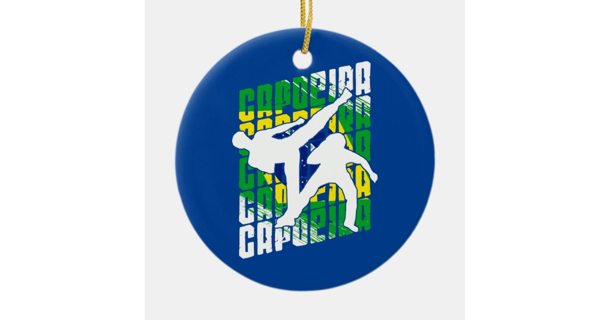 Capoeira Brazil Flag Dance Fight Mixed Martial Ceramic Ornament | Zazzle