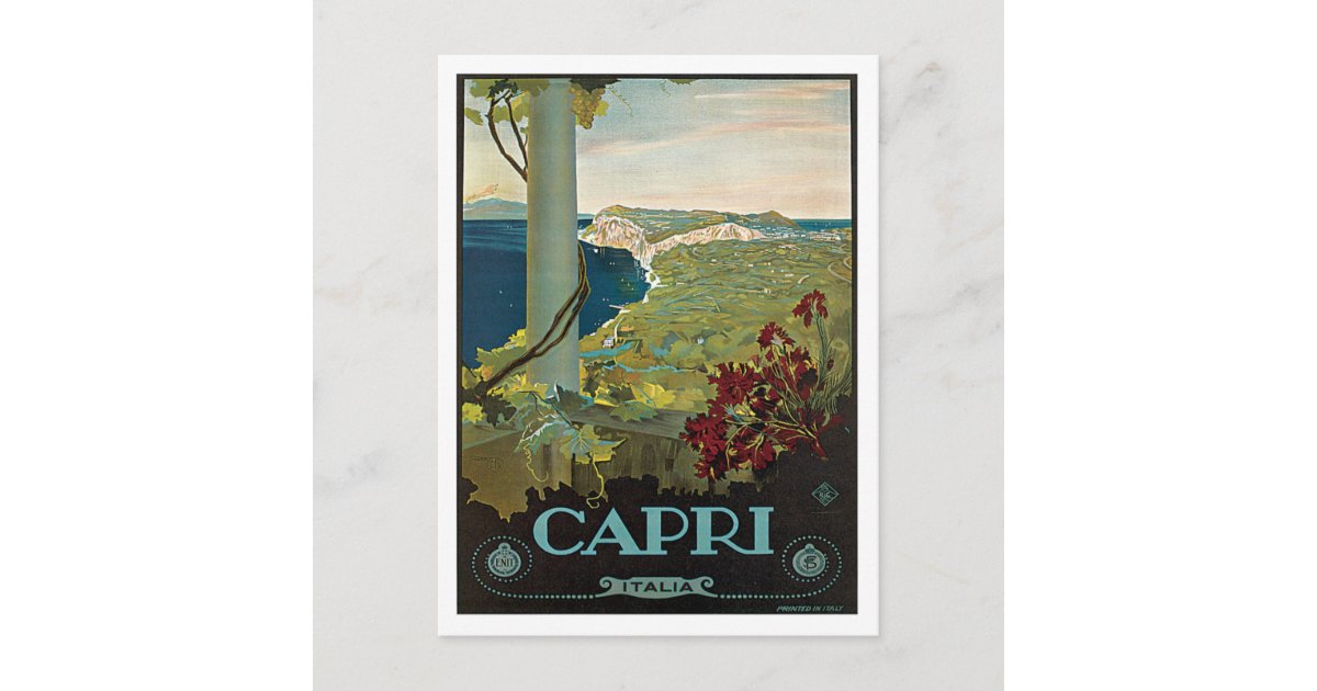 Capri Italia Italy Vintage Postcard | Zazzle