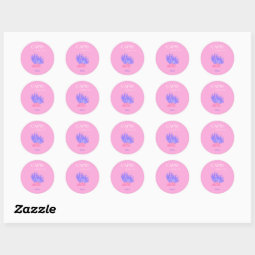 Capri, Italy, Preppy, Pink Classic Round Sticker | Zazzle