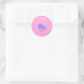 Capri, Italy, Preppy, Pink Classic Round Sticker | Zazzle