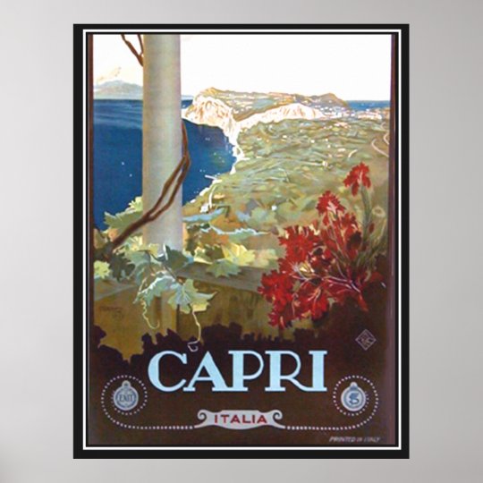 Capri Italy Vintage Poster Print | Zazzle.com