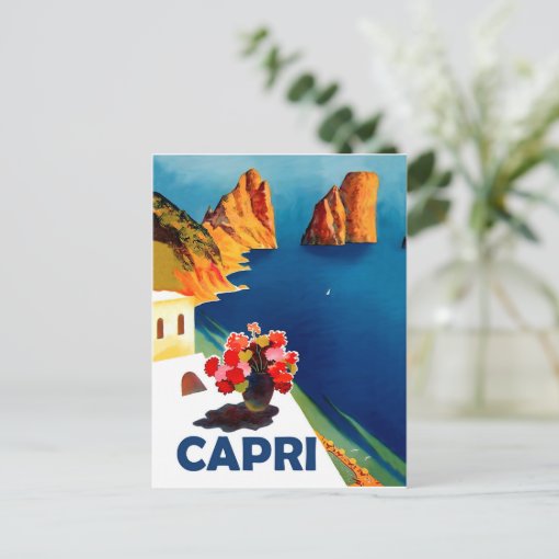 Capri, Italy. Vintage travel Postcard | Zazzle