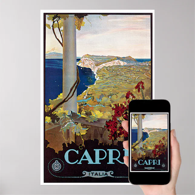Capri, Italy Vintage Travel Poster | Zazzle