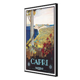 Capri, Italy Vintage Travel Poster Canvas Print | Zazzle