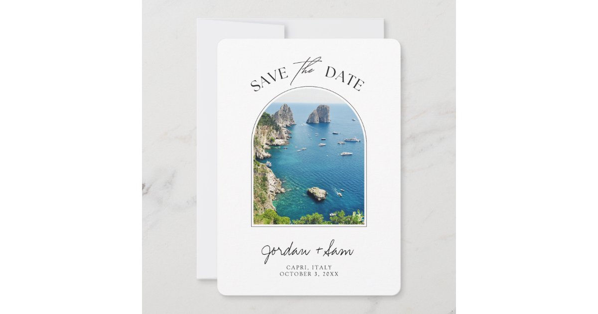 Capri Italy Wedding Save the Date Invitation | Zazzle