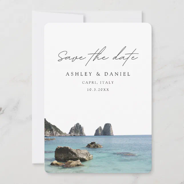 Capri Italy Wedding Save the Date Invitation | Zazzle