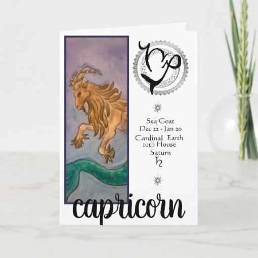 Capricorn Birthday Card Zazzle