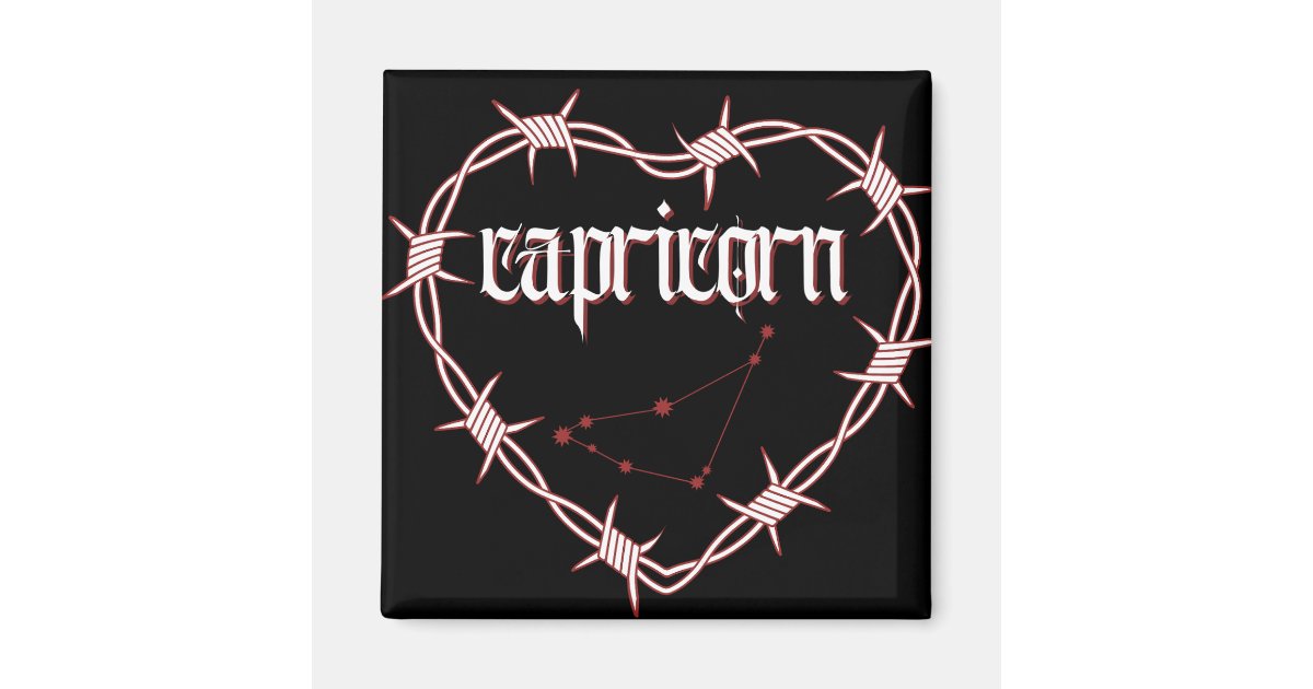 Capricorn Constellation Gothic Barbed Wire Design Magnet | Zazzle
