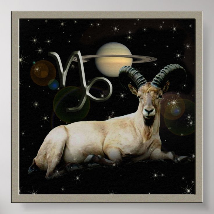 Capricorn Goat Saturn Print | Zazzle