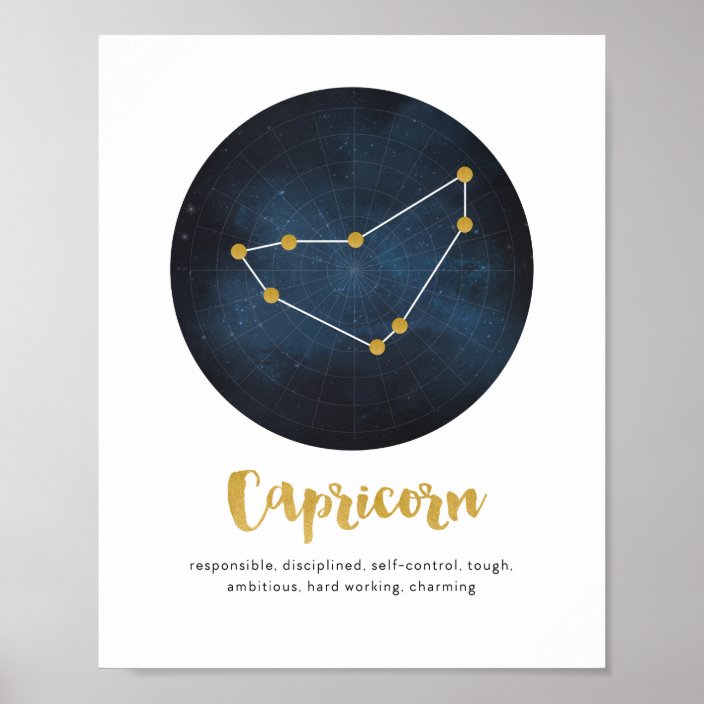 Capricorn star sign print | Zazzle.com