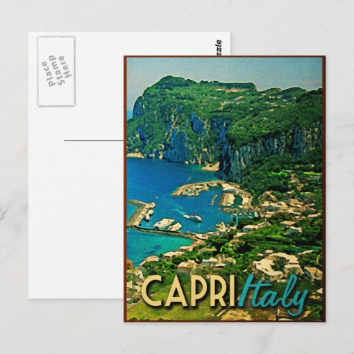 Capris Italy Vintage Travel Postcard | Zazzle