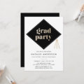 Caps Off Graduation Cap Graduation Party Invitation | Zazzle