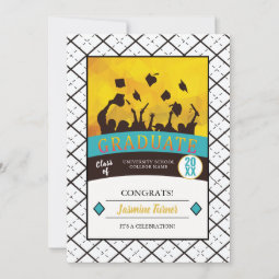 Caps Off Graduation Party ID893 Invitation | Zazzle