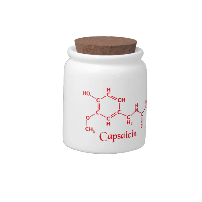 Capsaicin Molecule Jar | Zazzle
