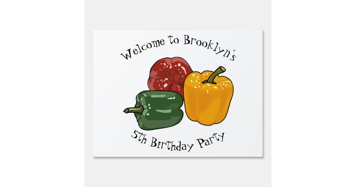 Capsicum cartoon illustration sign | Zazzle