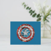 Captain America Comic Patterned Shield Postcard | Zazzle