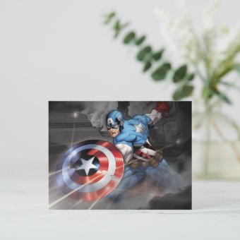 Captain America Deflecting Attack Postcard | Zazzle