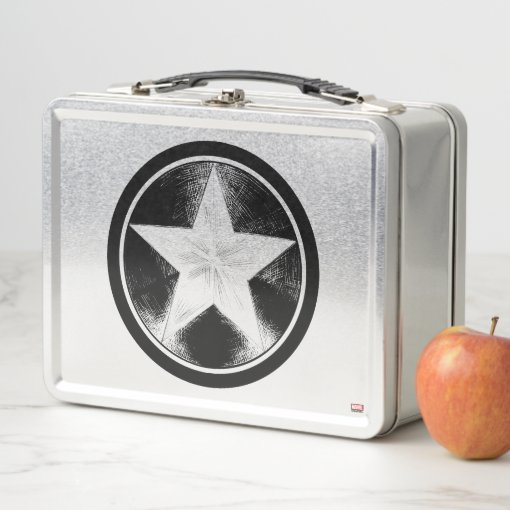 Captain America Grunge Shield Metal Lunch Box | Zazzle
