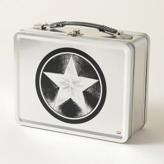 Captain America Grunge Shield Metal Lunch Box | Zazzle