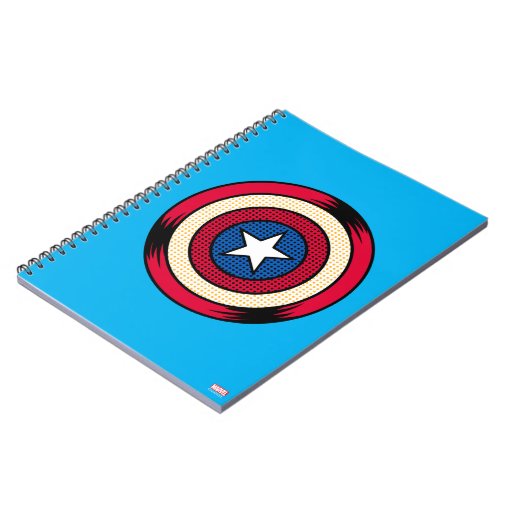 Captain America Halftone Shield Notebook | Zazzle