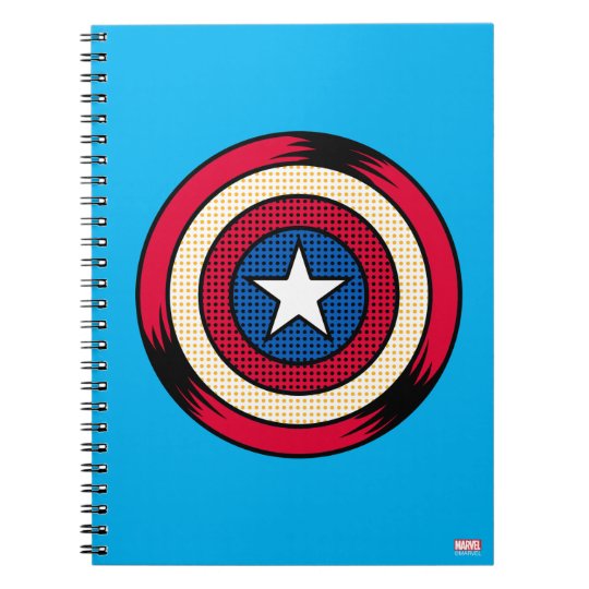 Captain America Halftone Shield Notebook | Zazzle.com