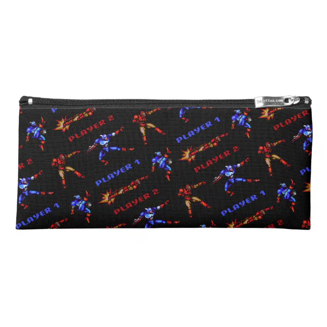 Captain America & Iron Man Player Sprite Pattern Pencil Case | Zazzle