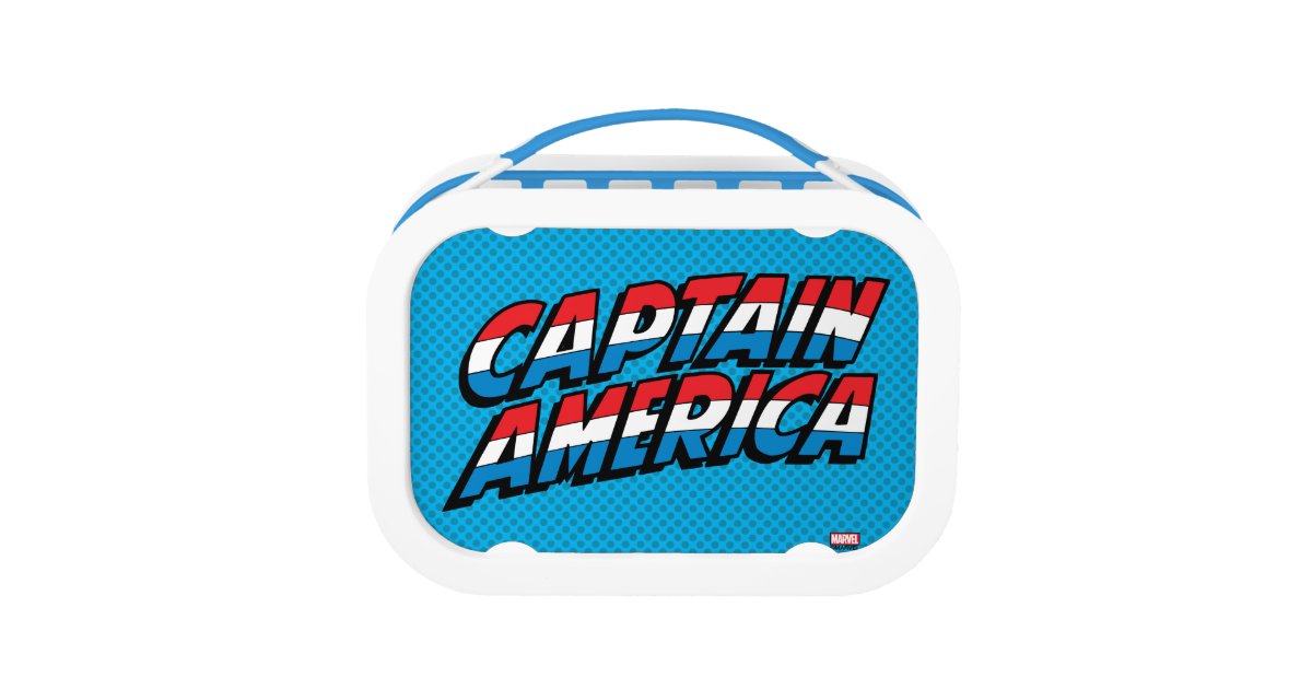 Captain America Name Logo Lunch Box | Zazzle