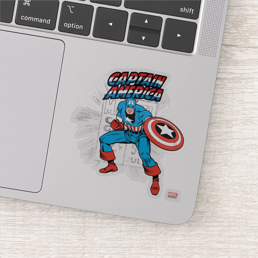 Captain America Retro Price Graphic Sticker | Zazzle