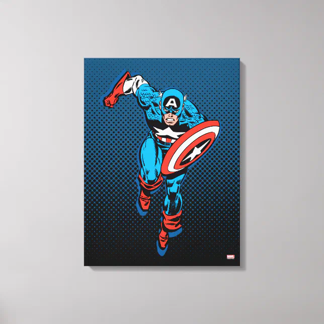 Captain America Run Canvas Print | Zazzle