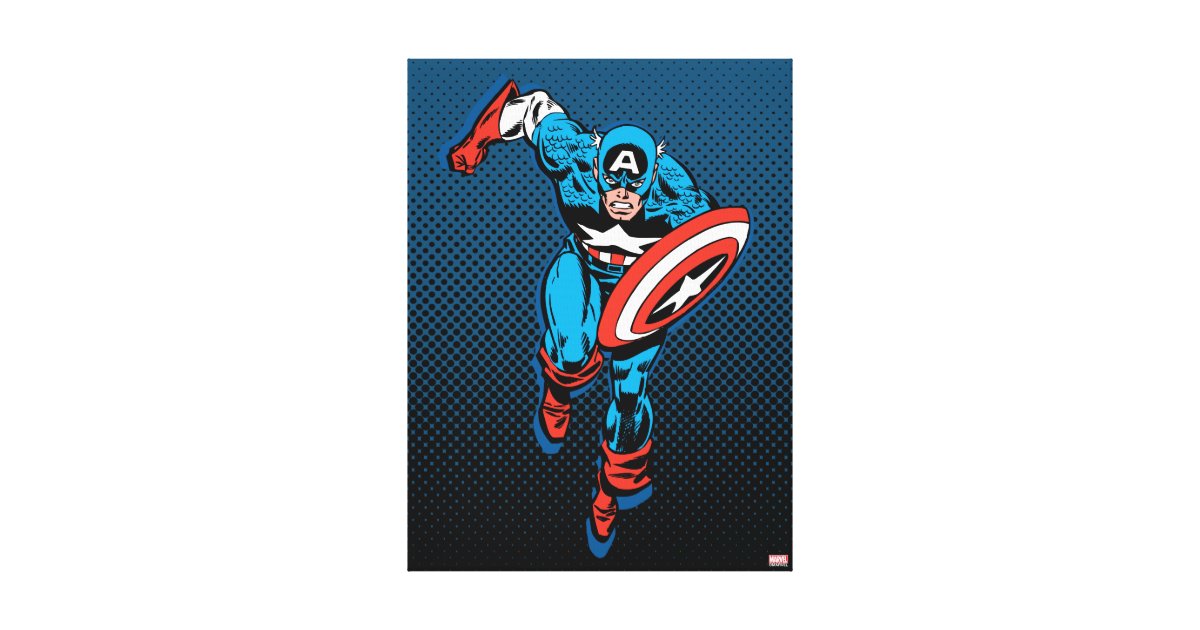 Captain America Run Canvas Print | Zazzle