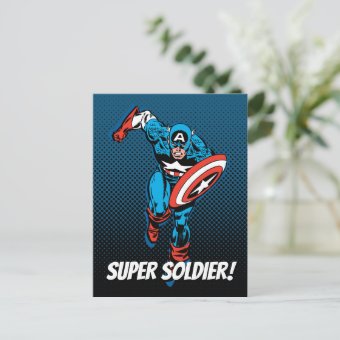 Captain America Run Postcard | Zazzle