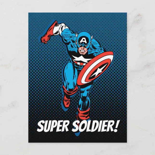 Captain America Run Postcard | Zazzle