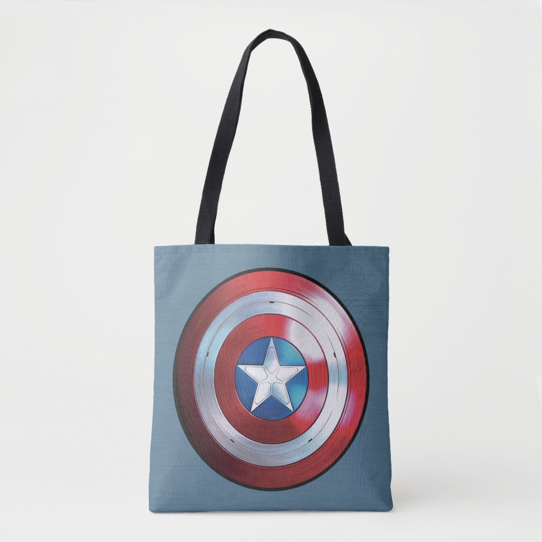 Captain America Shield Badge Tote Bag | Zazzle