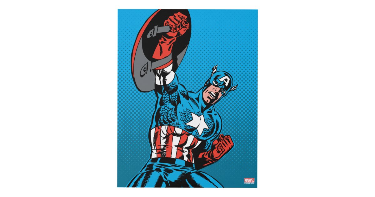Captain America Shield Up Panel Wall Art | Zazzle
