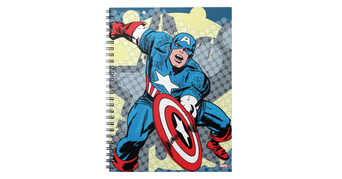 Captain America Star Notebook | Zazzle