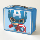 Captain America Stylized Art Metal Lunch Box | Zazzle