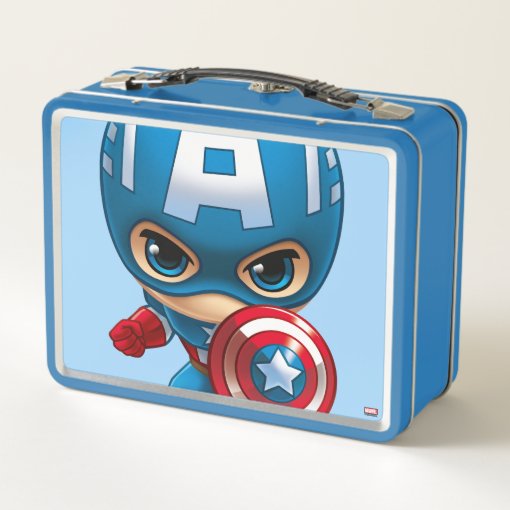 Captain America Stylized Art Metal Lunch Box | Zazzle