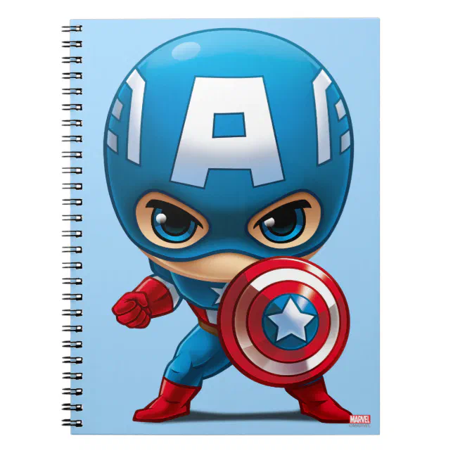 Captain America Stylized Art Notebook | Zazzle