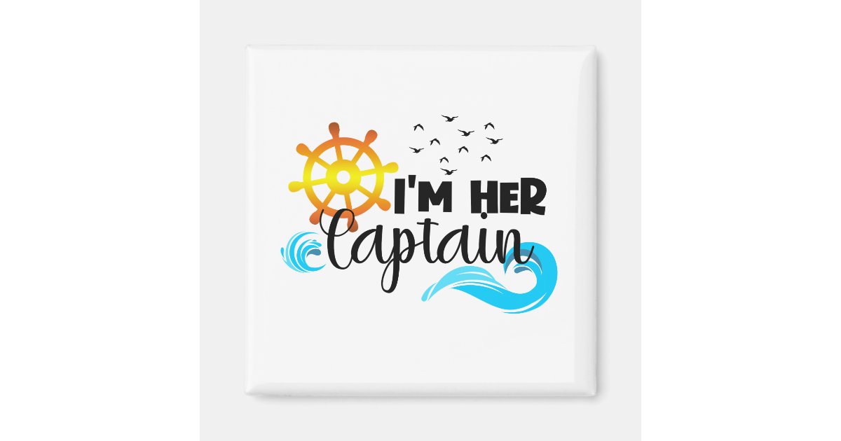 Captain Anchor Couple Cruise Valentine's Day Magnet | Zazzle