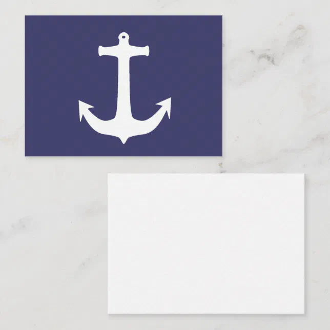 Captain Anchor Sea Ocean Sailing Enclosure Card | Zazzle