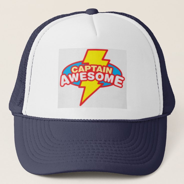 Captain Awesome Trucker Hat | Zazzle