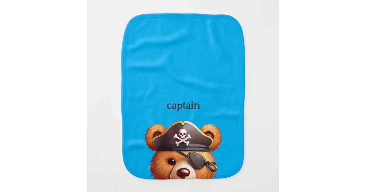 Captain Bear Baby Burp Cloth | Zazzle