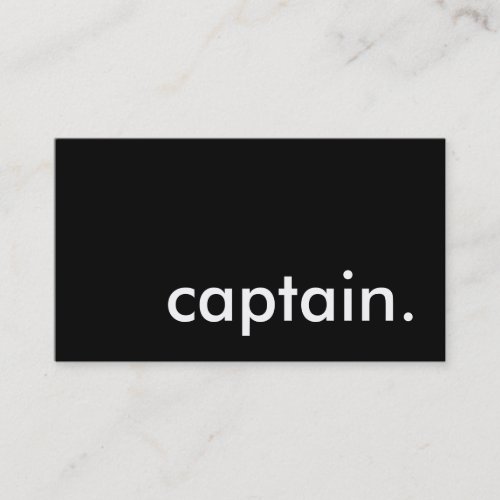 captain. business card