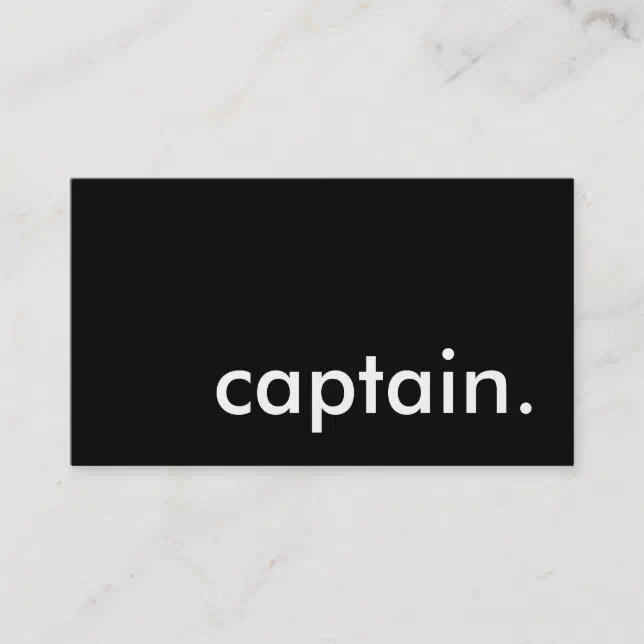 captain. business card | Zazzle