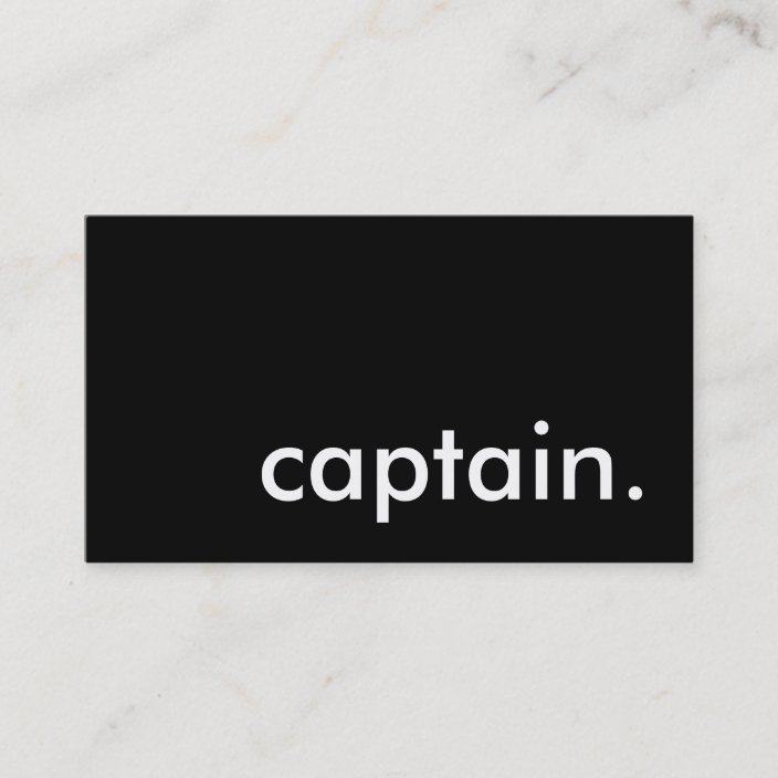captain. business card | Zazzle.com