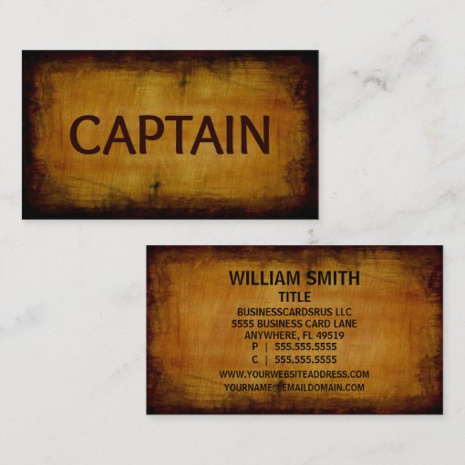 Captain Business Card | Zazzle