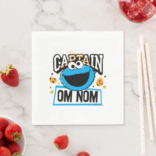 Captain Cookie Monster Paper Napkins | Zazzle